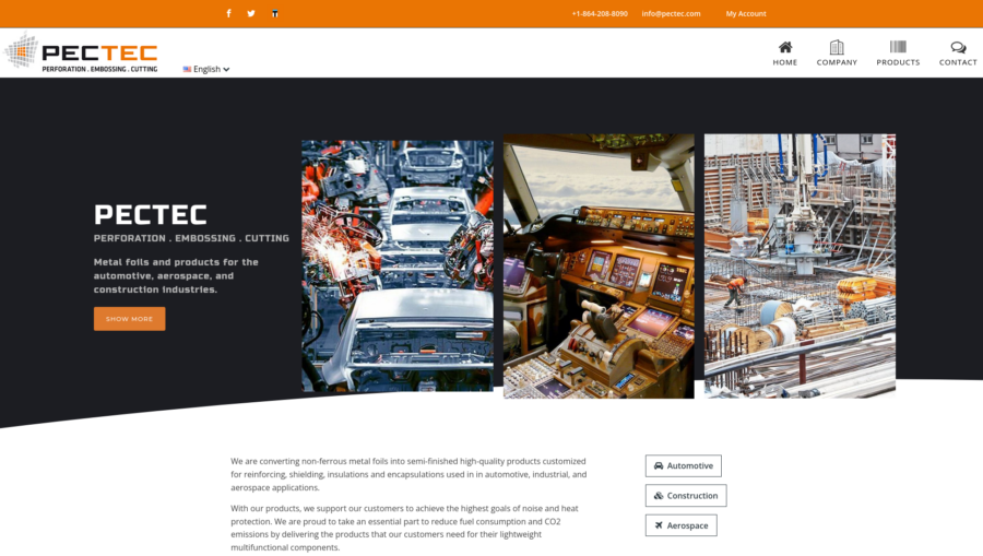 New Website Lauched - pectec.com